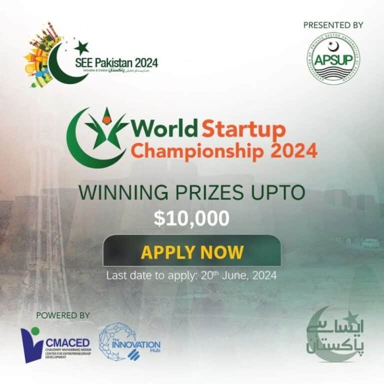 SEE Pakistan World Start-Up Championship 2024 For Startups (Win Up to ...