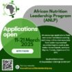 African Nutrition Leadership Programme (ANLP) 2025 - Agribusiness Digest Blog
